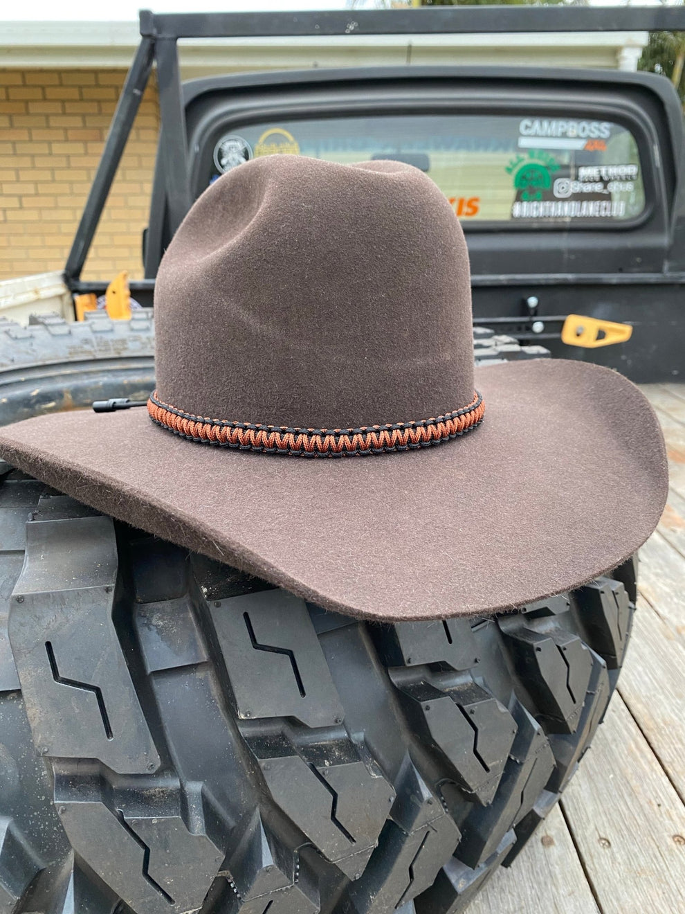 Braided Paracord Hat Bands | Krawlergrips | Cowboy Cowgirl hat band